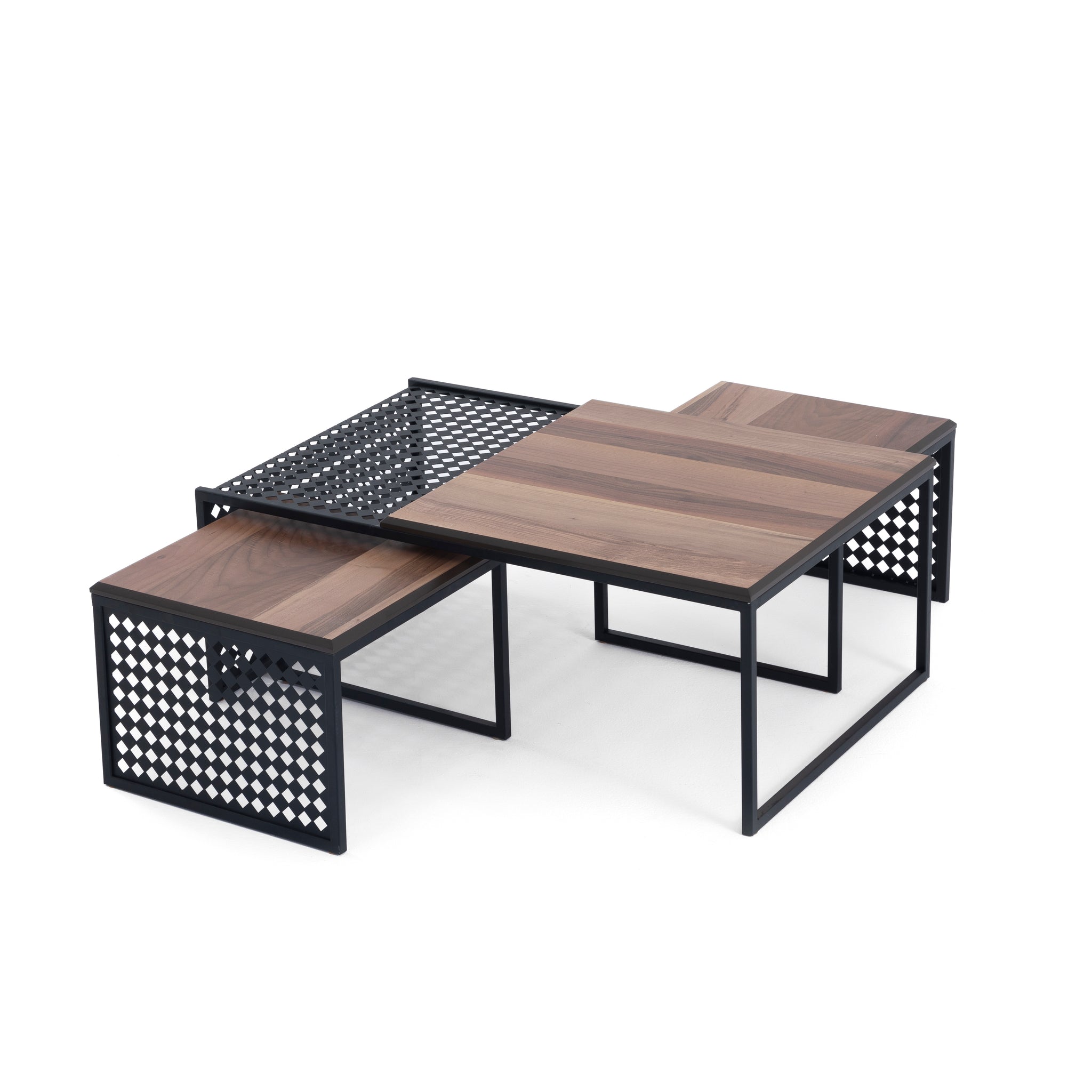 Porto Coffee Table Set - Modern Rustic Design
